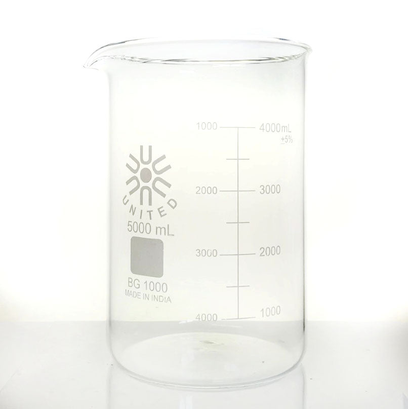 5000ml Borosilicate Beaker | Laboratory Glassware | Lotioncrafter